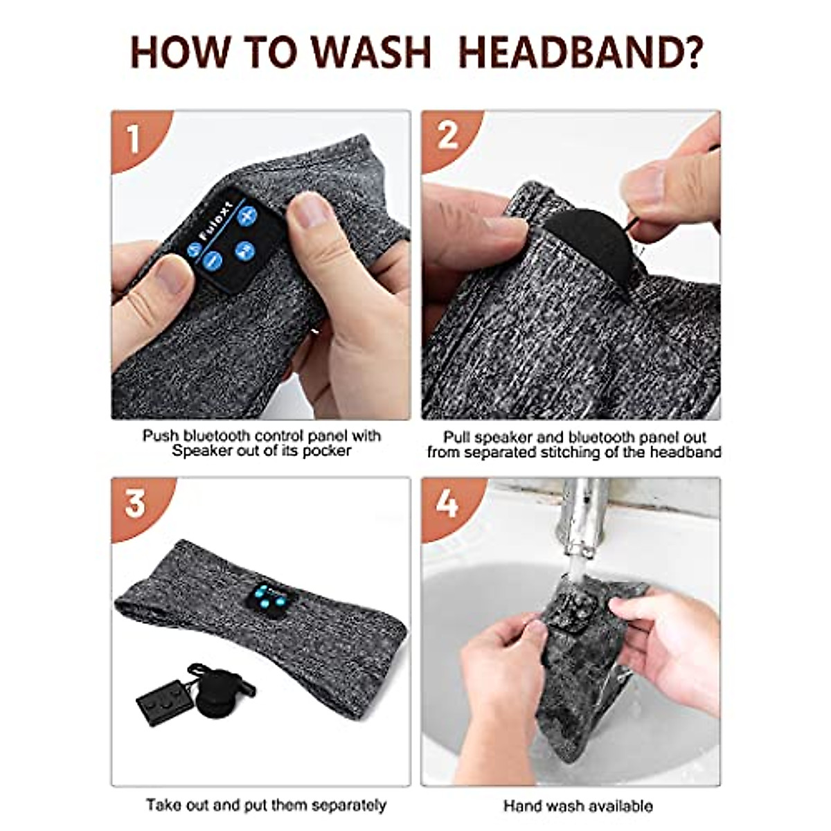 Navly Sleep Headphones Sleeping Headphones Bluetooth, Cool Tech Gadgets Bluetooth Headband Headphones with Built-in Thin Speakers, Comfortable Headphones for Sleeping Running Yoga