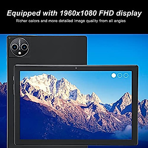 Honio 10.1 Inch Tablet, 5G WiFi FHD Tablet Tempered Glass Supports Fast Charging 100-240V 12 (US Plug)