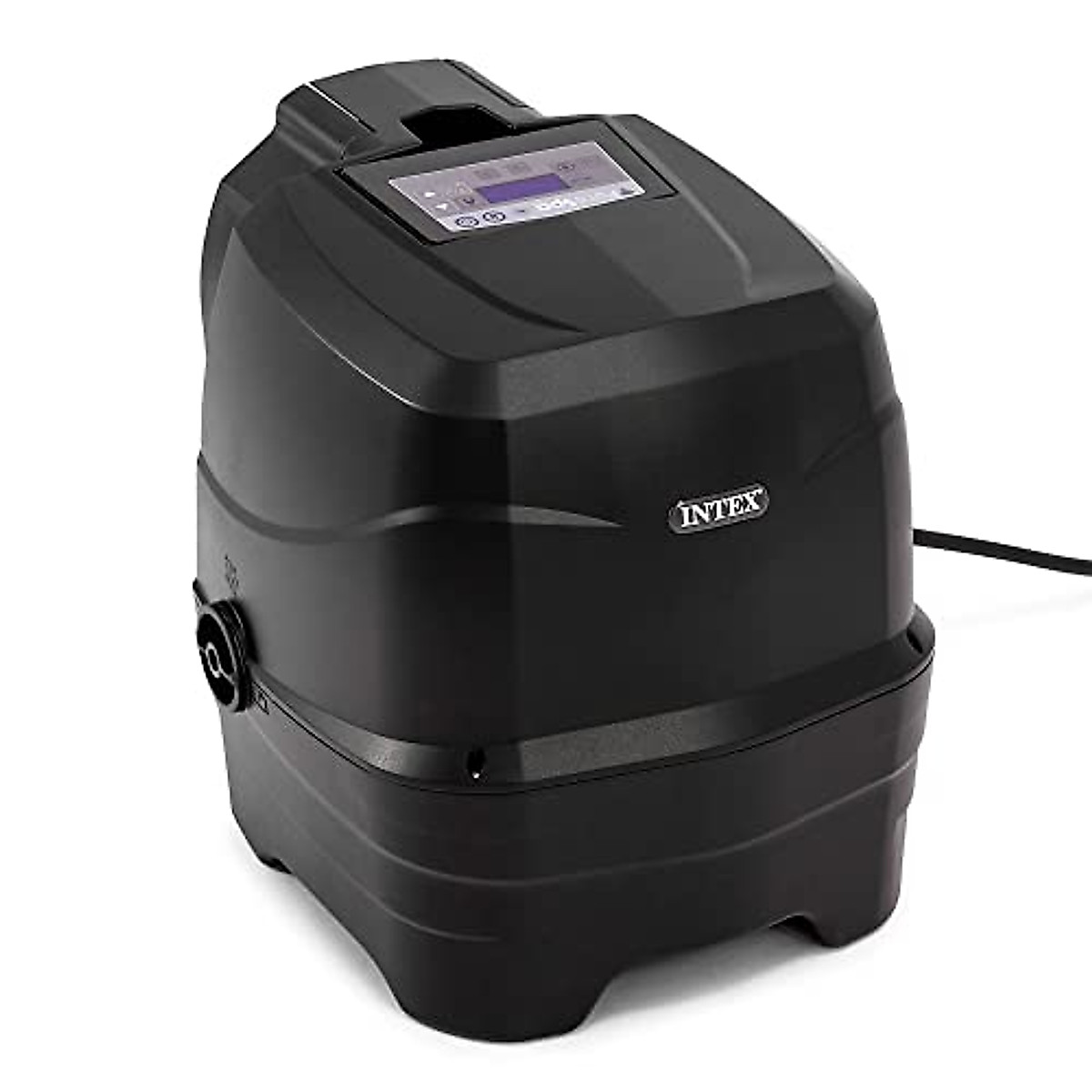 Intex 28451EP PureSpa Plus 6 Person Portable Inflatable Square Hot Tub Spa with 170 Bubble Jets and Built in Heater Pump, Greystone