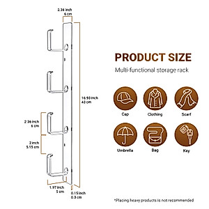 Gracenal Acrylic Hat Organizer 2 Packs, Hat Rack for 16 Hat Holder, Bathroom Towel Wall Hooks Heavy Duty, Self-adhesive & Dirlled Installation Baseball Cap Organizer, Hat Storage and Organization Gift