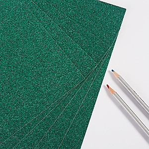 50 Sheets Glitter Cardstock Paper Glitter Thick Paper Cards for Birthday Party, Crafts and Invitations (Christmas Green Red, 8 1/2 x 11 inches)