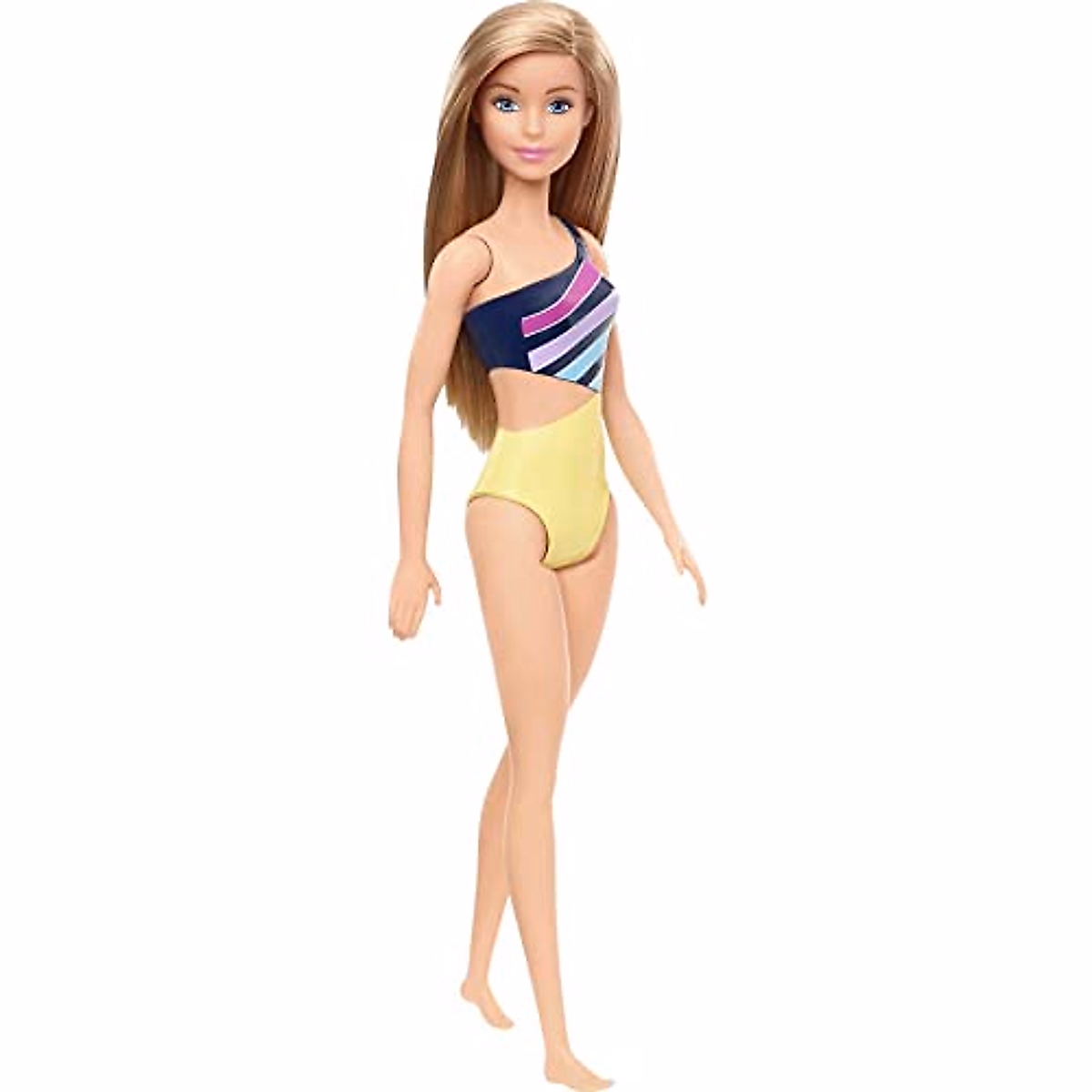 Barbie Doll, Blonde, Wearing Colorful Cut-Out Swimsuit, for Kids 3 to 7 Years Old
