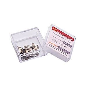 50PCS Dental Metal Matrices Sectional Contoured Matrix Refill soft band S/M/L 50μm (Medium)