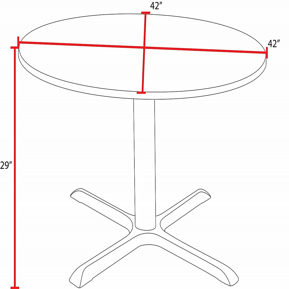 Cain 42" Round Breakroom Table- Grey