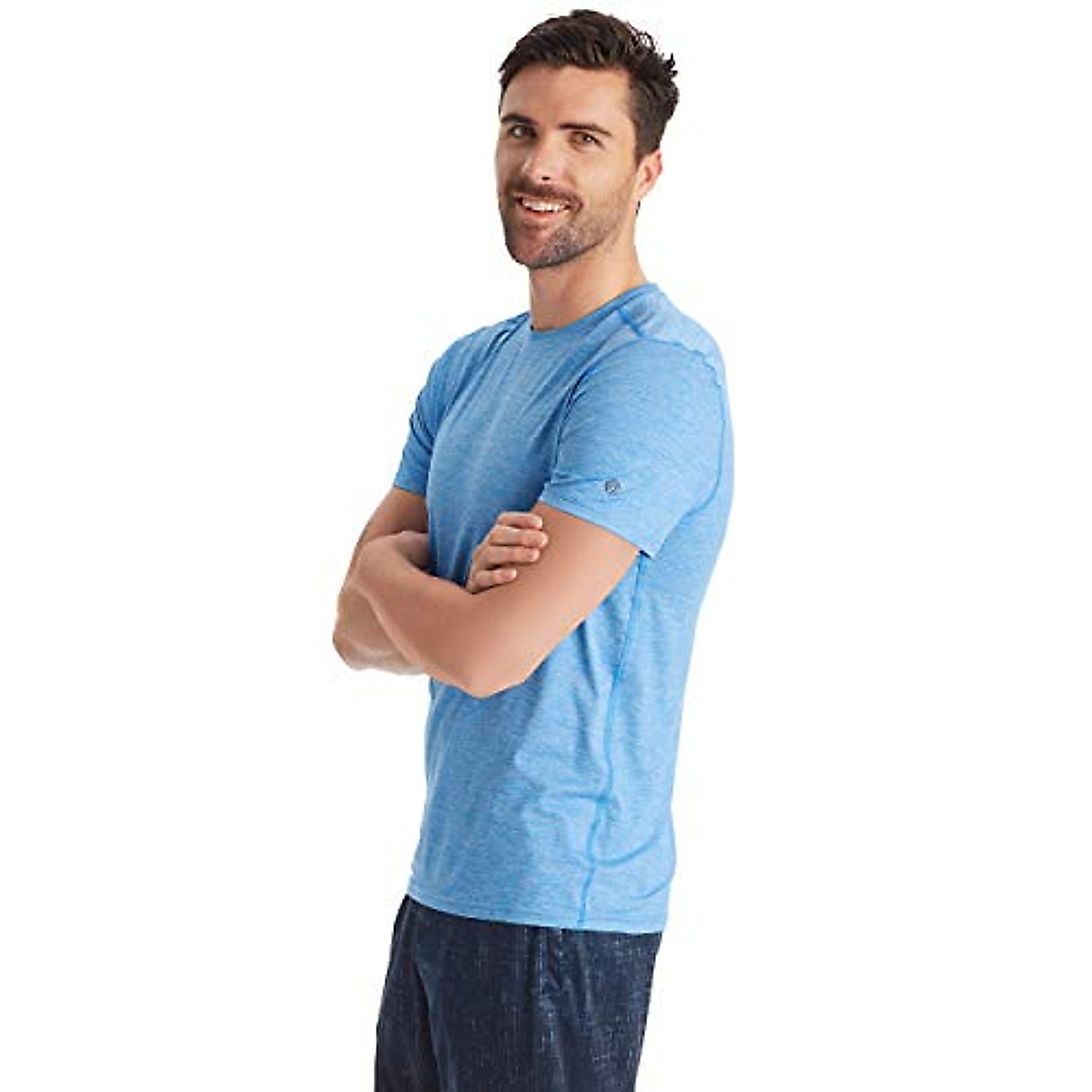 C9 Champion mens Short Sleeve Tech Tee T Shirt, Blue Jay Heather, Medium US