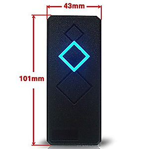 MENGQI-CONTROL 4 Doors IP Based Security Access Control Kit with Metal Case 110V Power Box RFID Reader+Infrared Exit Button+Desktop Enroll Reader+RFID Keychains/Cards APP remotely Open Door