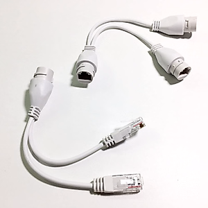 V-Fiabilidad 2-Set PoE Combiner/Mux, POE Splitter Network Cabling Connector 3-Way RJ45 for Surveillance Camera Cables, PoE Synthesis Separation,Support IEEE802.3af/at Protocol, Max Transmission 130M