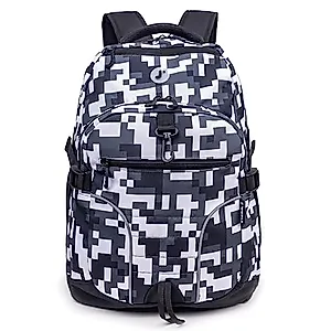 J World New York Atom Multi-Compartment Laptop Backpack, Camo, 18.5 X 13 X 7.5 (H X W X D)