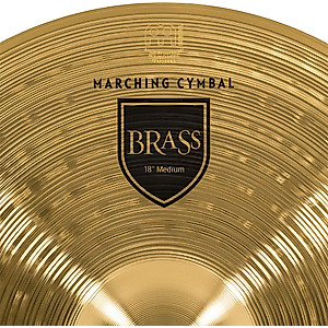 Meinl 18” Marching Cymbal Pair with Straps - Brass Alloy Traditional Finish - Made In Germany, 2-YEAR WARRANTY (MA-BR-18M)