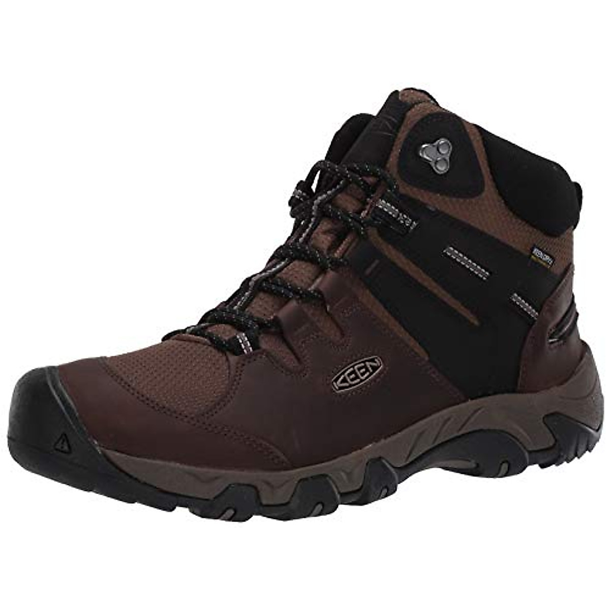 KEEN mens Steens Mid Height Leather Waterproof Hiking Boot, Canteen/Black, 11.5 US