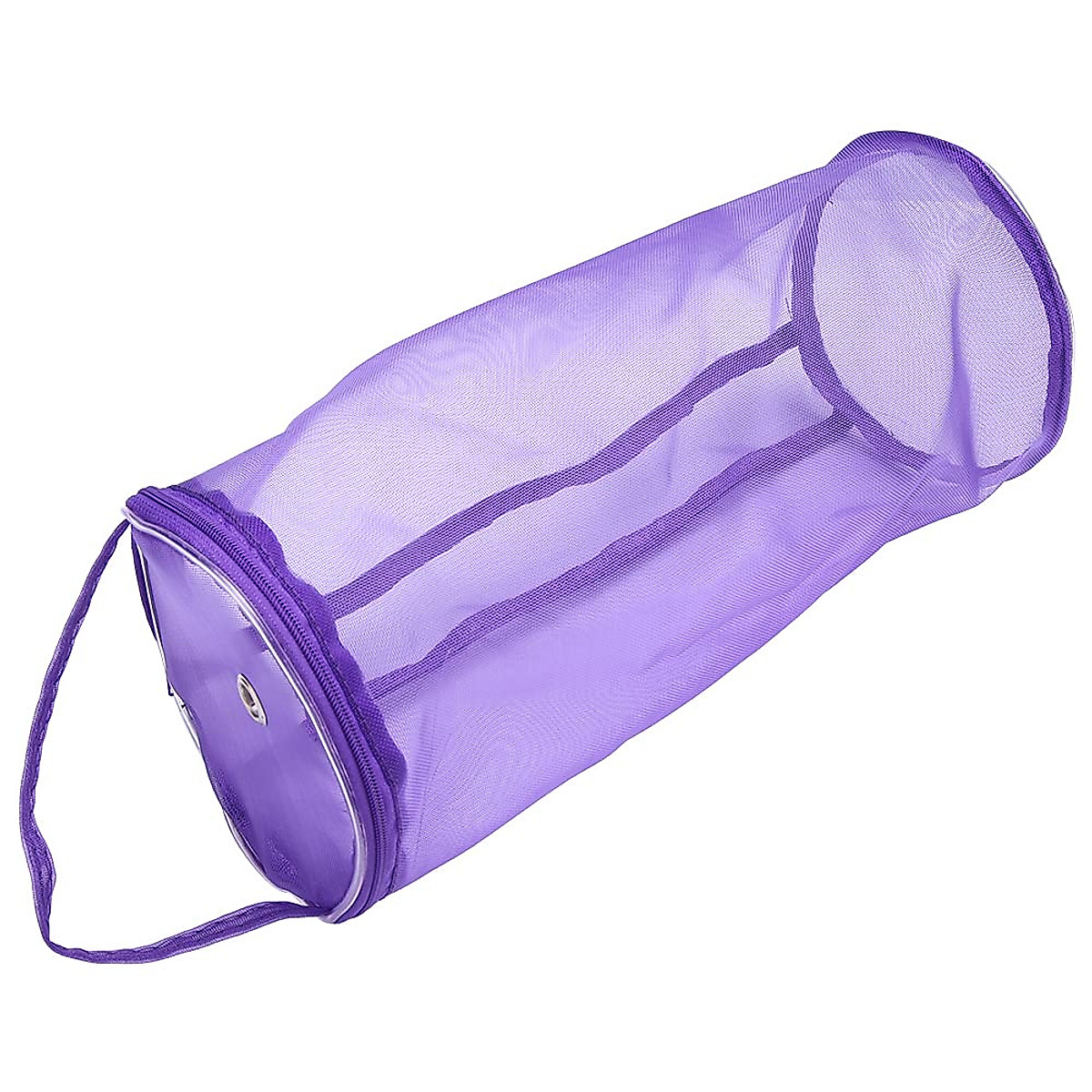 Hilitand Mesh Bag Lightweight Portable Yarn Wool Bag, Knitting Crochet Thread Storage Organizer Tote 12.2x5.3inch/5.1x5.1inch(Purple L)