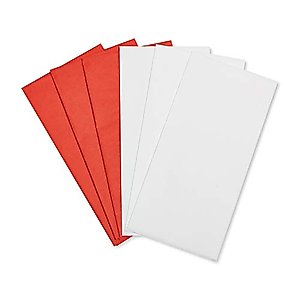 American Greetings Bulk Red and White Tissue Paper for Birthdays, Easter, Mother's Day, Father's Day, Graduation and All Occasions (125-Sheets)