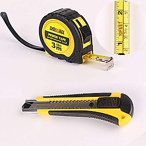 DOWELL 10 Piece Small Tool Kit,Mini Portable Tool Set,Home Repair Hand Tool Kit with Plastic Tool box Storage Case