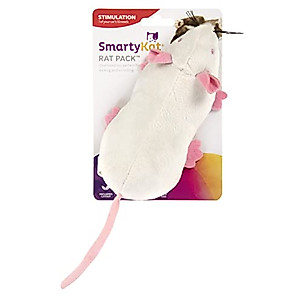SmartyKat Rat Pack Kicker Plush Catnip Cat Toy - Randomly Selected Color, Jumbo
