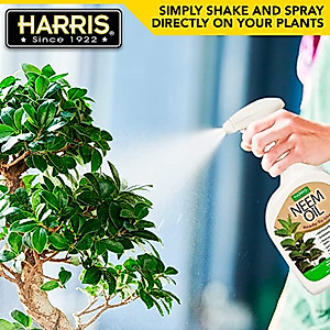Harris Neem Oil Spray for Plants, Cold Pressed Ready to Use, 20oz