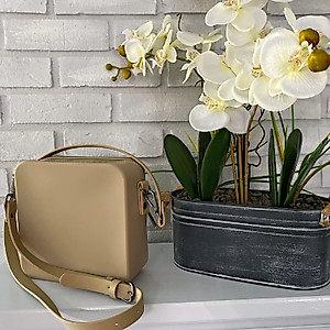 Kalis Crossbody Girls Purse - Detachable Shoulder Strap - Silky Silicone Seamless - Small Teen Girls Women Bag - Summer Waterproof (Khaki)