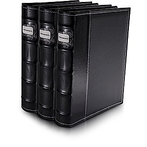 Bellagio-Italia Black DVD Storage Binder Set - Stores Up to 144 DVDs, CDs, or Blu-Rays - Stores DVD Cover Art - Acid-Free Sheets