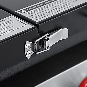 Royal Gourmet GB4000FC 36-Inch Gas Griddle with Cover, 4-Burner Flat Top Gas BBQ Grill with Top Cover Lid, Propane Fuelled, Outdoor Griddle Station with Folding Side Shelves and Legs, Black