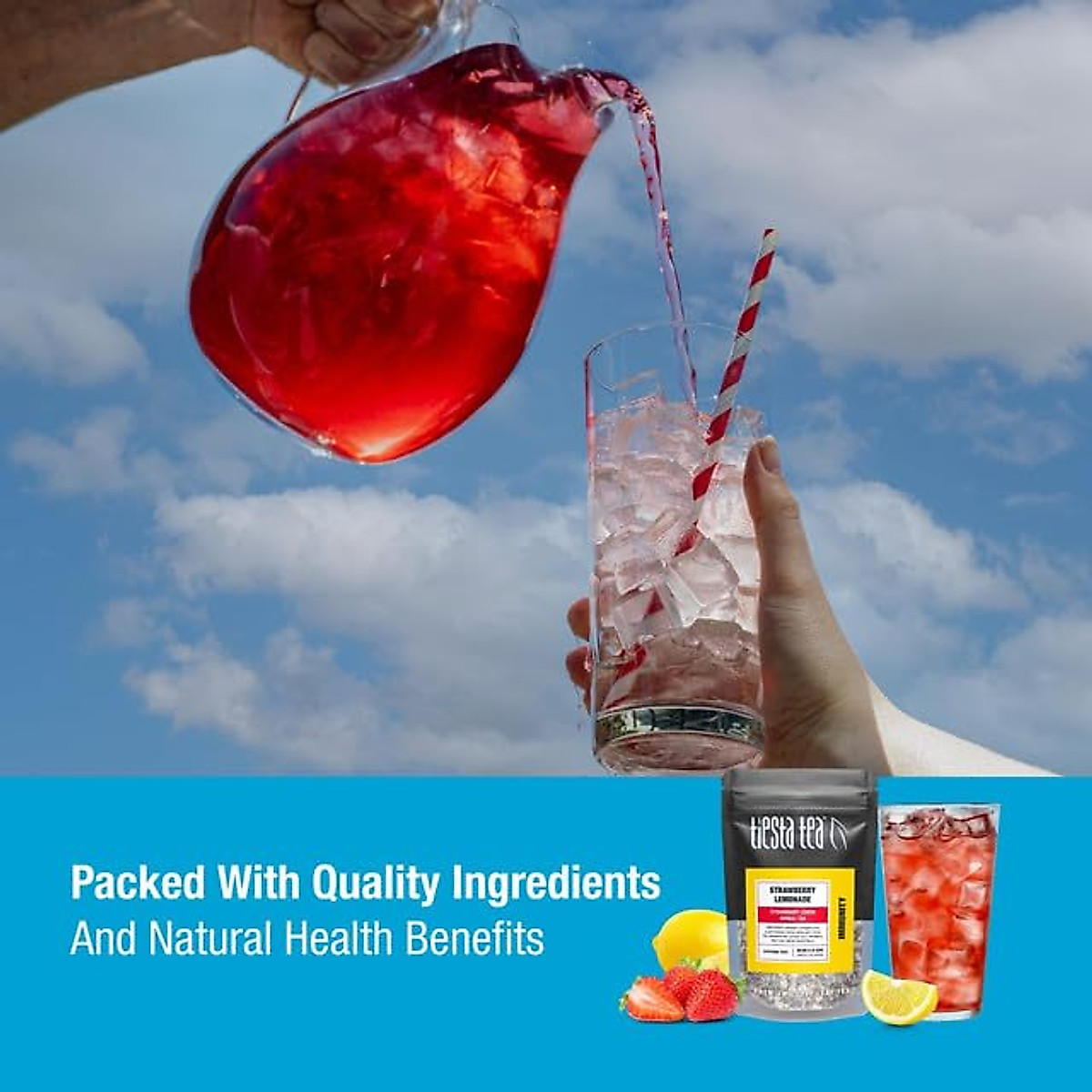 Tiesta Tea - Iced Tea Sampler Dry Flight Set | Loose Leaf | High to No Caffeine | Makes Cold Brew Iced Drink | Assorted Brew Sets with Herbal, Black, Fruit Blends & More | 8 Resealable Sample Pouches