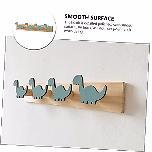 Dinosaur Hook Entryway Rack Hangers for Kids Wall-Mounted Hook Bedroom Hook Hat Hook Single Towel Hook Entry Hooks Kids Decor Home Decor Shower Room Hooks Wooden Coat Child Storage