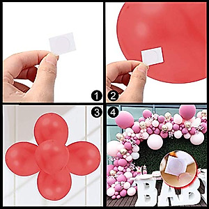 Wishlotus 400 Pieces Points Dots Double Sided for Balloons, Removable Clear Stickers for Christmas Wedding Birthday Party Decoration
