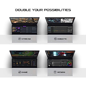 ASUS ROG Zephyrus Duo 15 Gaming Laptop, 15.6” 300Hz IPS Type FHD, NVIDIA GeForce RTX 2070S i7-10875H, 32GB DDR4, 2TB RAID 0 SSD GX550LWS-XS79 (Renewed)