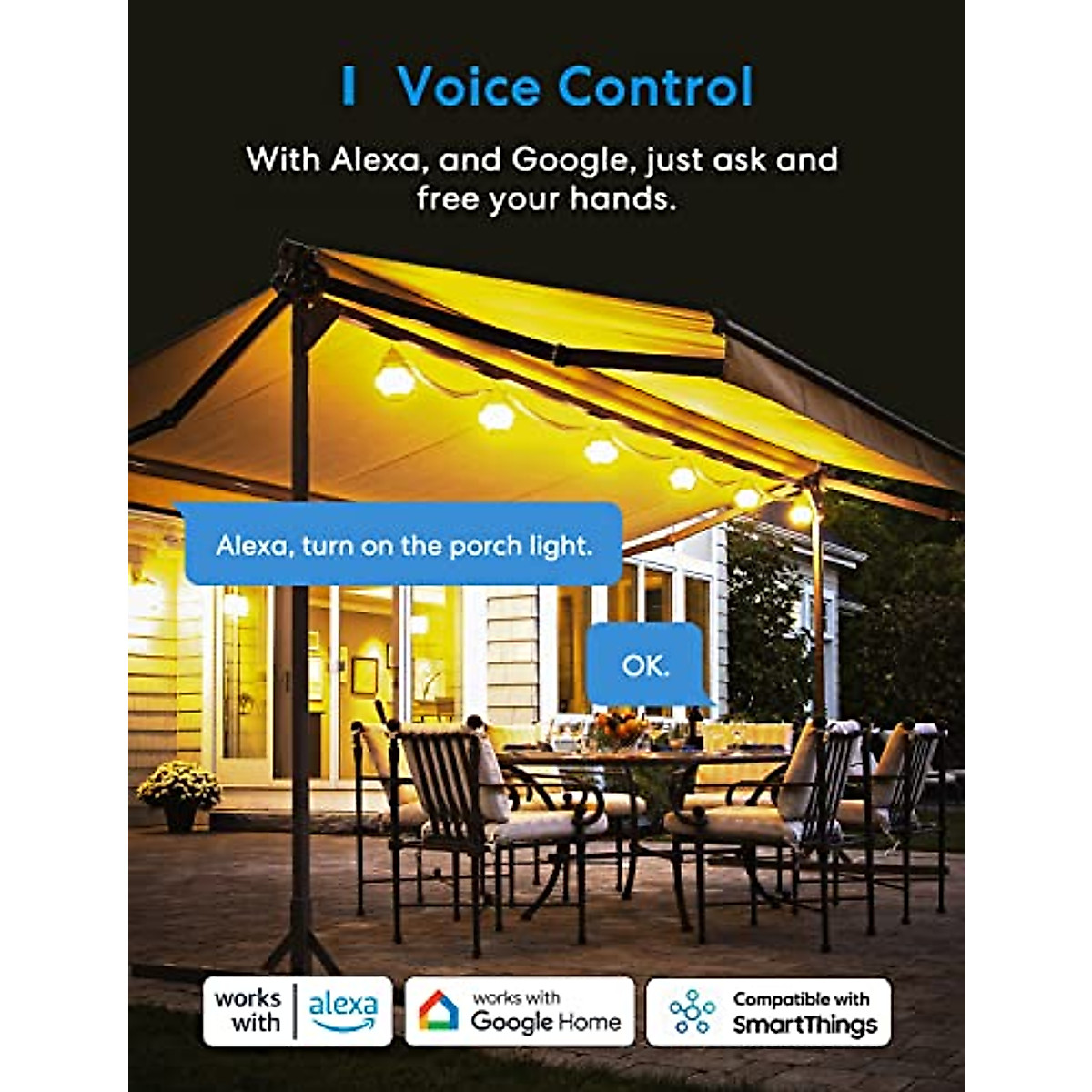meross Outdoor Smart Plug, Outdoor Wi-Fi Outlet with 2 Grounded Outlets, Remote Control, Timer, Waterproof, Works with Amazon Alexa, Google Home, SmartThings, 2.4Ghz only, FCC Certified, Non-HK