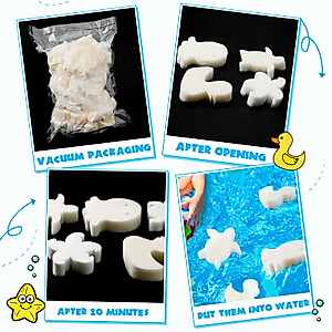 25 Pieces Hot Tub Scum Absorber Hot Tub Accessories Oil Absorbing Sponge Remover Floating Sponges for Hot Tub Swimming Pool and Spa (White)