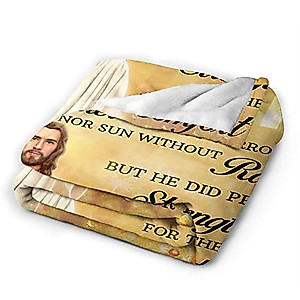 Jesus Christ Throw Soft Cozy Blanket Christian Easter Fleece Blanket Gifts for Women Man Adults Inspirational Scripture Religious Faith Pigeon Cross Bible Verse Warm Blanket Couch Decor 40''X50''