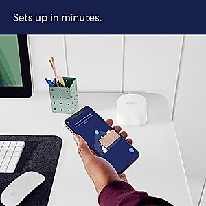 Amazon eero 6+ mesh Wi-Fi router | 1.0 Gbps Ethernet | Coverage up to 6,000 sq. ft. | Connect 75+ devices | 4-Pack | 2022 release