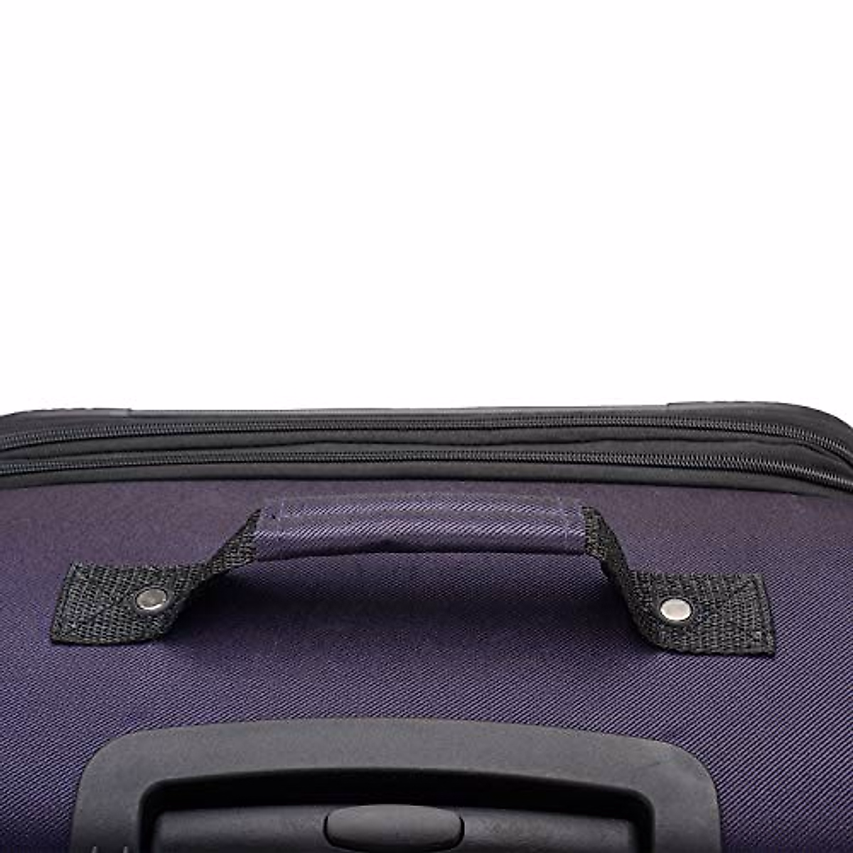 U.S. Traveler Aviron Bay Expandable Softside Luggage with Spinner Wheels, Purple, 30-Inch