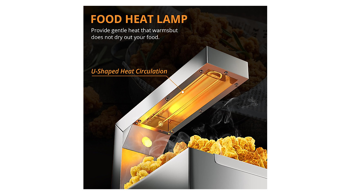 Portable Stainless Steel Food Heater for Fried Chicken