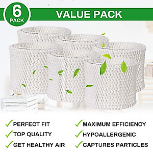 Future Way 6-Pack WF2 Humidifier Filter Compatible with Vicks V3900, V3100, V3700, Kaz WF2 V3100 Humidifiers