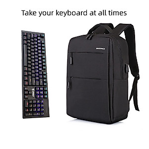 Laptop Backpack, Laptop Backpack 15.6 inch,Durable Business Travel Laptops Backpack with USB Charging Port, Water Resistant College School Computer Bag Gifts for Men & Women Fits Notebook, Black