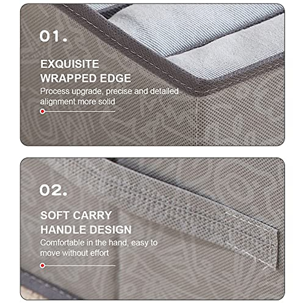 XYSCPDM 7 Grids Clothes Organizer for Folded Clothes [2-Pack] Clothes Drawer Organizer, Drawer Organizers for Clothing, for Jeans, Pants, Sweater, Coat, Scarves (White)