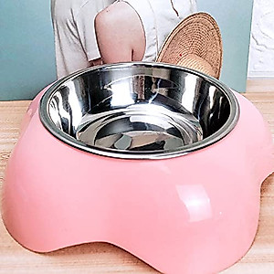 FUUIE Bowls for Food and Water Household Pet Bowl, Suitable for Cats and Dogs, Easy to Carry, Non-Slip Design, Easy to Hold (Color : Blue)
