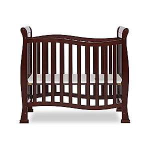 Dream On Me Violet 4-In-1 Convertible Mini Crib In Espresso, Greenguard Gold Certified, JPMA Certified, 3 Position Mattress Height Settings, Non-Toxic Finish