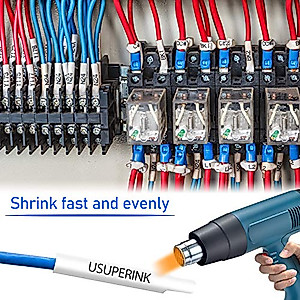 USUPERINK 3 Pack Compatible for Brother P-Touch HSe-231 HSe231 HS-231 HS231 Black on White 11.7mm 0.46'' Heat Shrink Tubing Label Tape for Wire Cable use in PT-P710BT P700 P750W P900 Label Printer