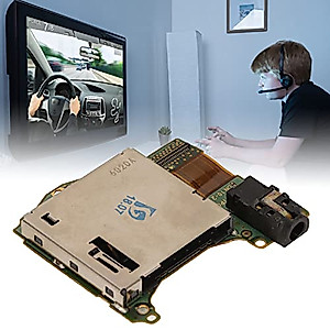 DAUERHAFT Game Cartridge Socket Board, Professional Game Host Cartridge Card Slot Prevent with 3.5mm Headphone Jack for Repairing