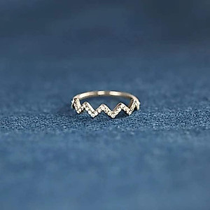 Friend Ring Highs and Lows Ring 925 Sterling Silver Rings Stacking Rings Friends Gift With Box And Card Casual Rings Delicate Everyday Ring Comfort Fit Highs and Lows Ring for Daughter, Friend