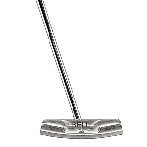 Bell N-360 No-Offset CNC Milled Center Shaft Standard Blade Golf Putter + Winn Dri-Tac Dark Gray Standard Grip (Right, 40)