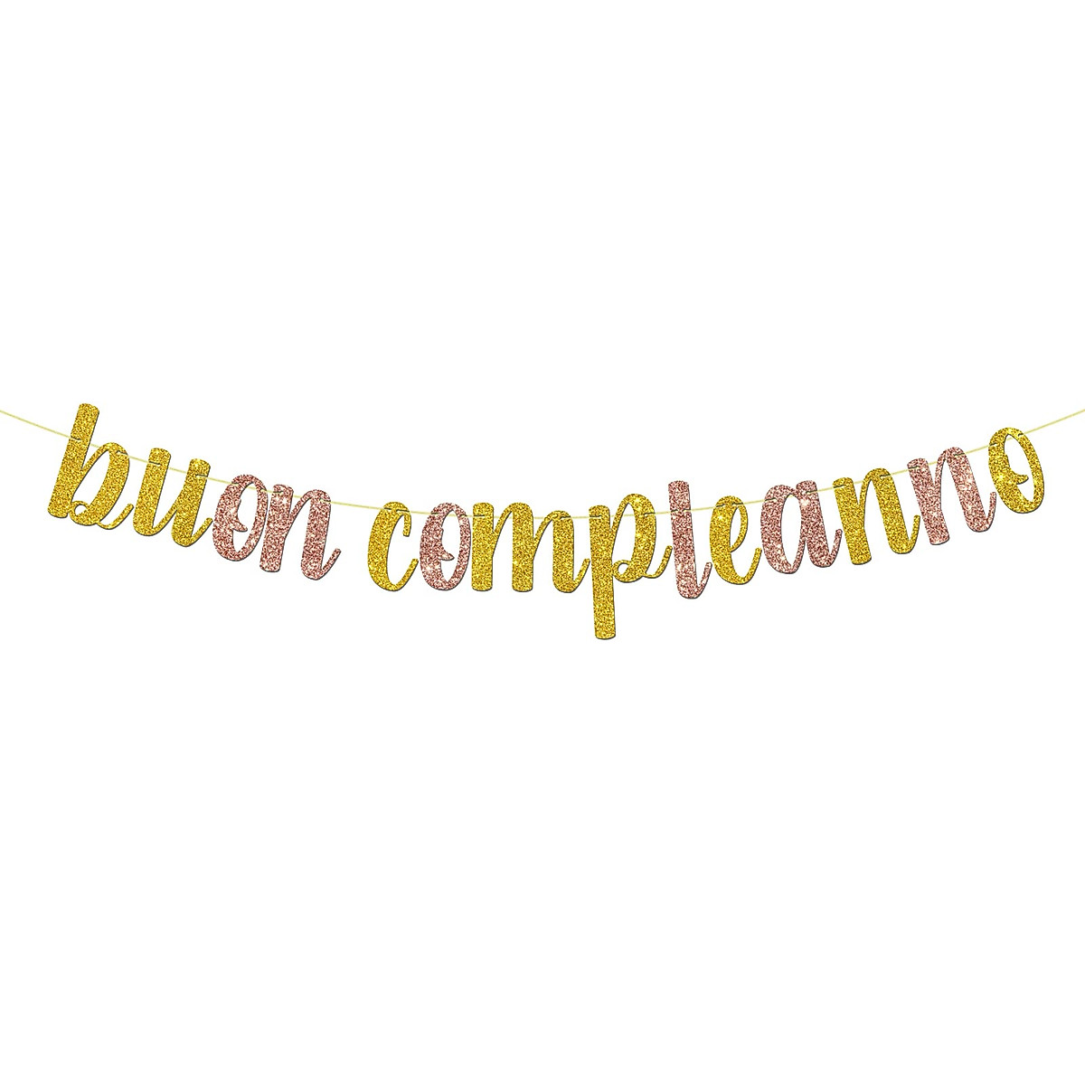 Buon Compleanno Banner - Italian Happy Birthday Sign, Italian Themed Birthday Party Decoration Supplies