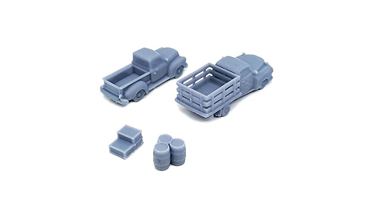 Outland Models HO Scale Pick-up Truck Set for Railway Scenery