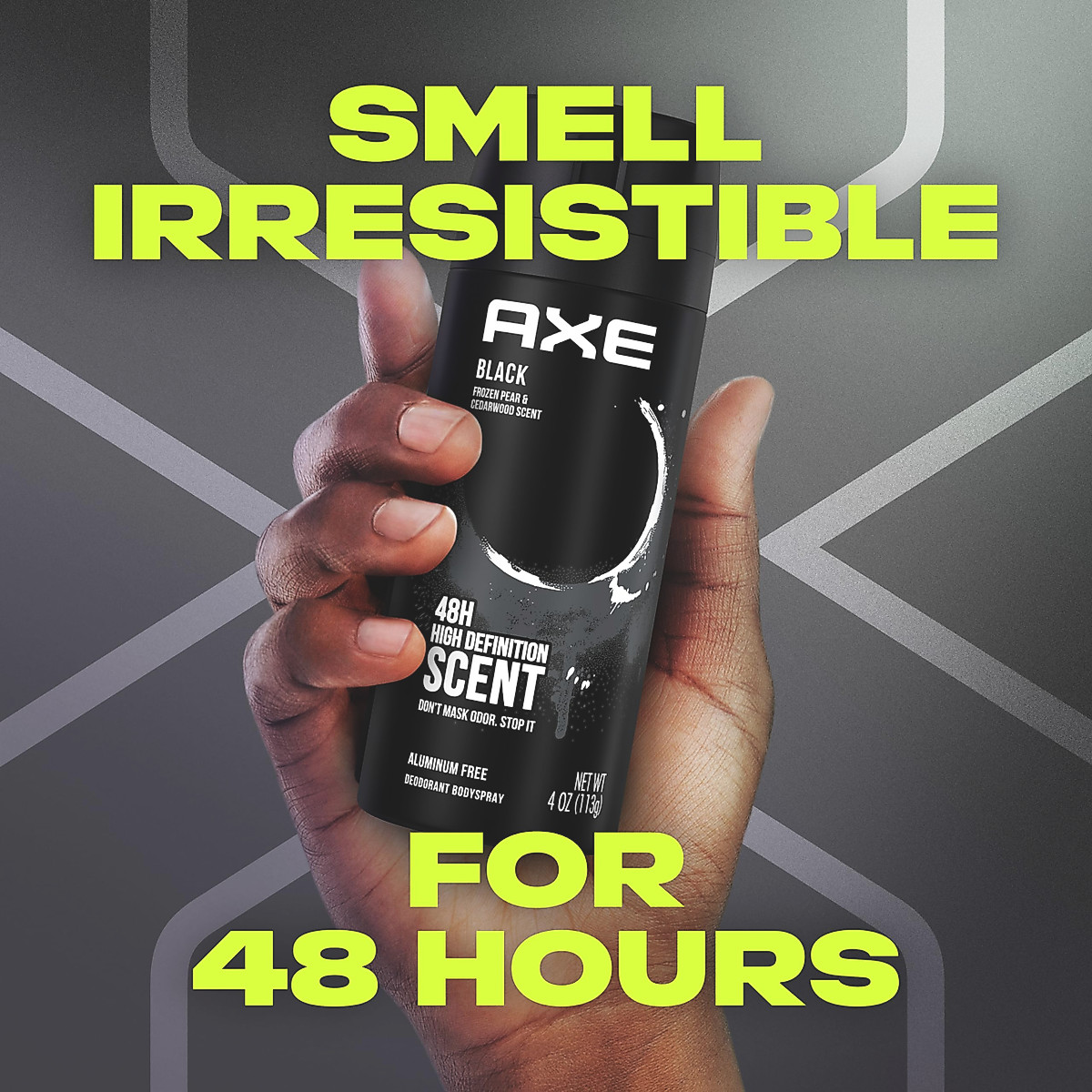 AXE Body Spray Deodorant for Men Black for Long Lasting Odor Protection Frozen Pear & Sandalwood Men's Deodorant Formulated Without Aluminum 4.0 oz