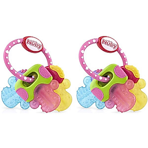 Nuby Ice Gel Teether Keys (2 Count Blue)