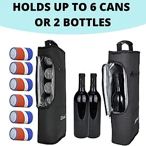 101mart Black Polyester Ice Chest Bag, 16.5 x 7 x 3.5 in