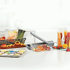 Vacuum Sealer Bags, Rolls for Custom-Size Bag Making & Airtight Food Storage, Sous Vide, BPA free for PowerXL Duo NutriSealer, 10.2” x 20’ (4, 80 FT)