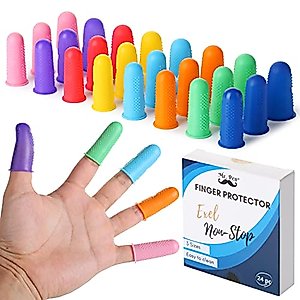 Mr. Pen- Hot Glue Gun Finger Protectors, 24 pcs, Silicone Finger Protectors, Finger Protectors, Finger Protectors for Hot Glue, Silicone Thimble, Hot Glue Finger Protectors, Finger Guard