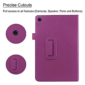 EKVINOR Case for Galaxy Tab A8 10.5” 2022 Release (Model SM-X200/X205/X207), Folio Stand Cover Case for Samsung Galaxy Tab A8 10.5” Tablet 2022 Model, Purple