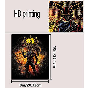 JLXXWNS Battle Royale Video Game Posters Boys Room decor poster, Boys Bedroom Wall Art cool posters Game Themed Skins Decor Canvas Print(Set of 6 8x10 Inch)